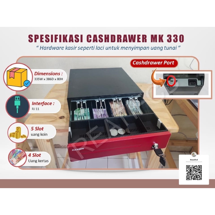 Jual Cash Drawer Kassen MK 330 | Shopee Indonesia