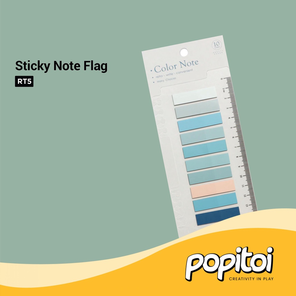 Jual OSSO PET Sticky Note Flag with Ruler (200 pcs) Index Flag Pembatas ...