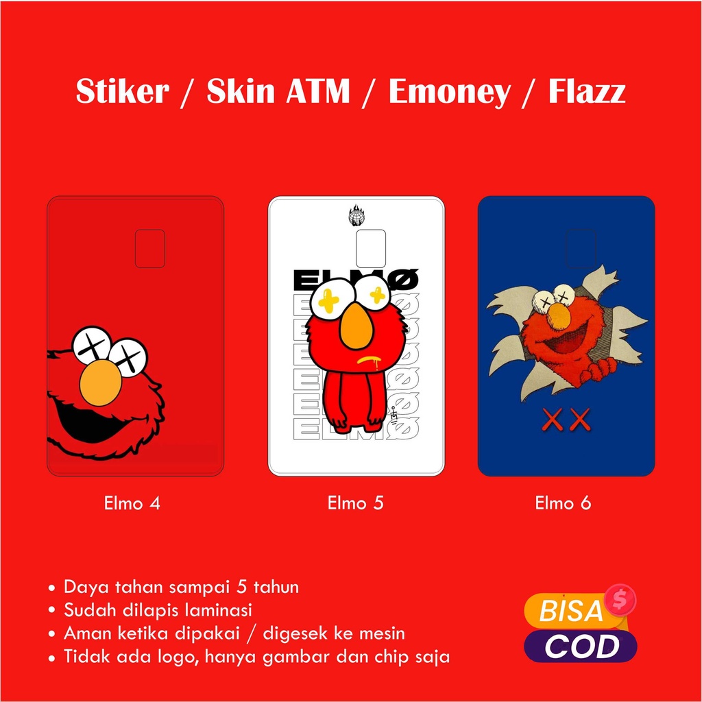 Jual Stiker / Garskin / Skin ATM Elmo Sesame Street | Shopee Indonesia
