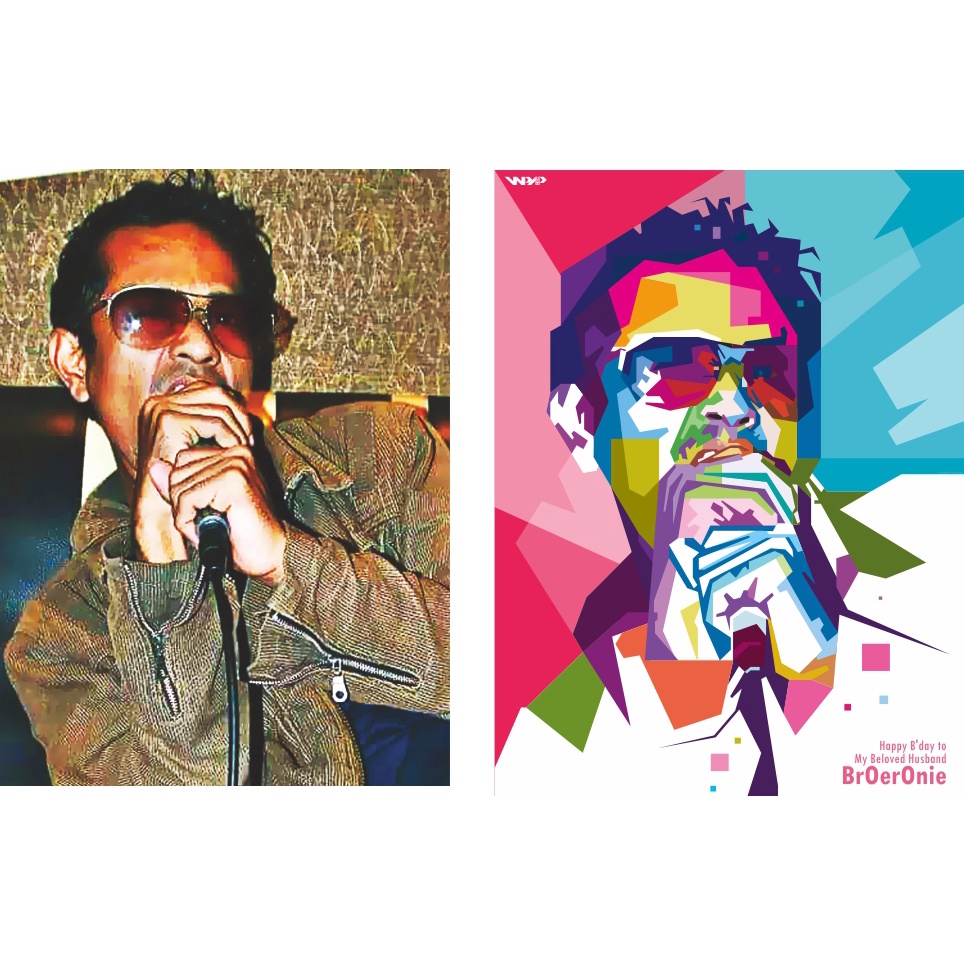 Jual Lukisan Wajah WPAP Custom Pop Art Cetak A3 - Color Full | Shopee ...