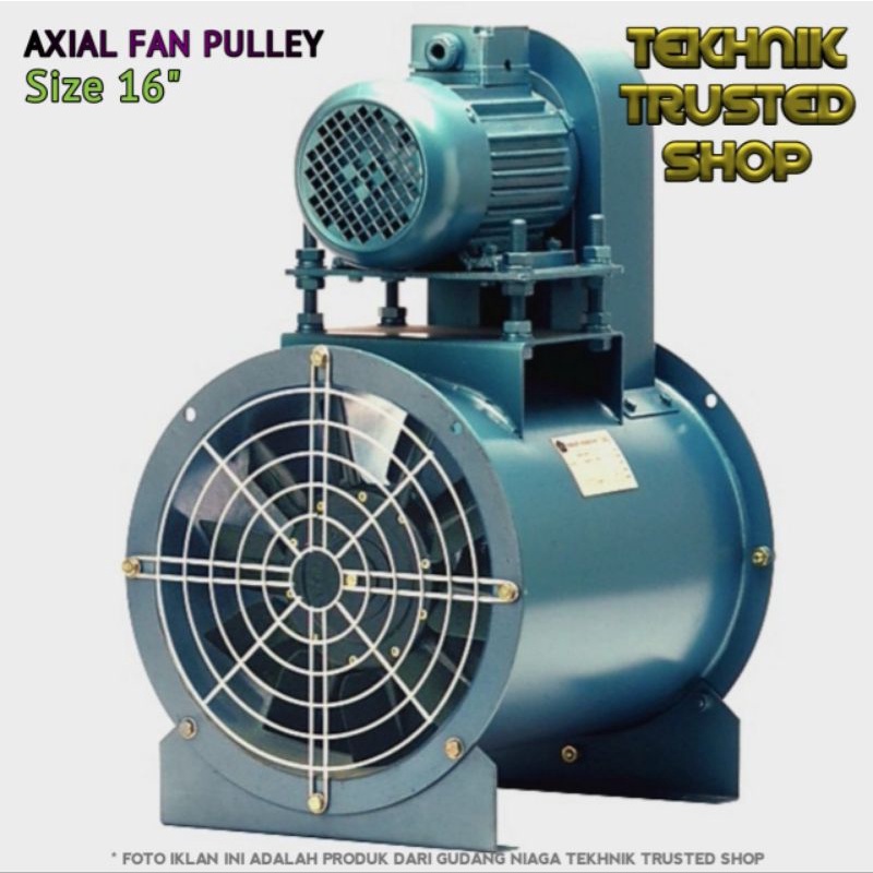 Jual Axial fan pulley belt 16" 370w Ventilator exhaust drum blower ...