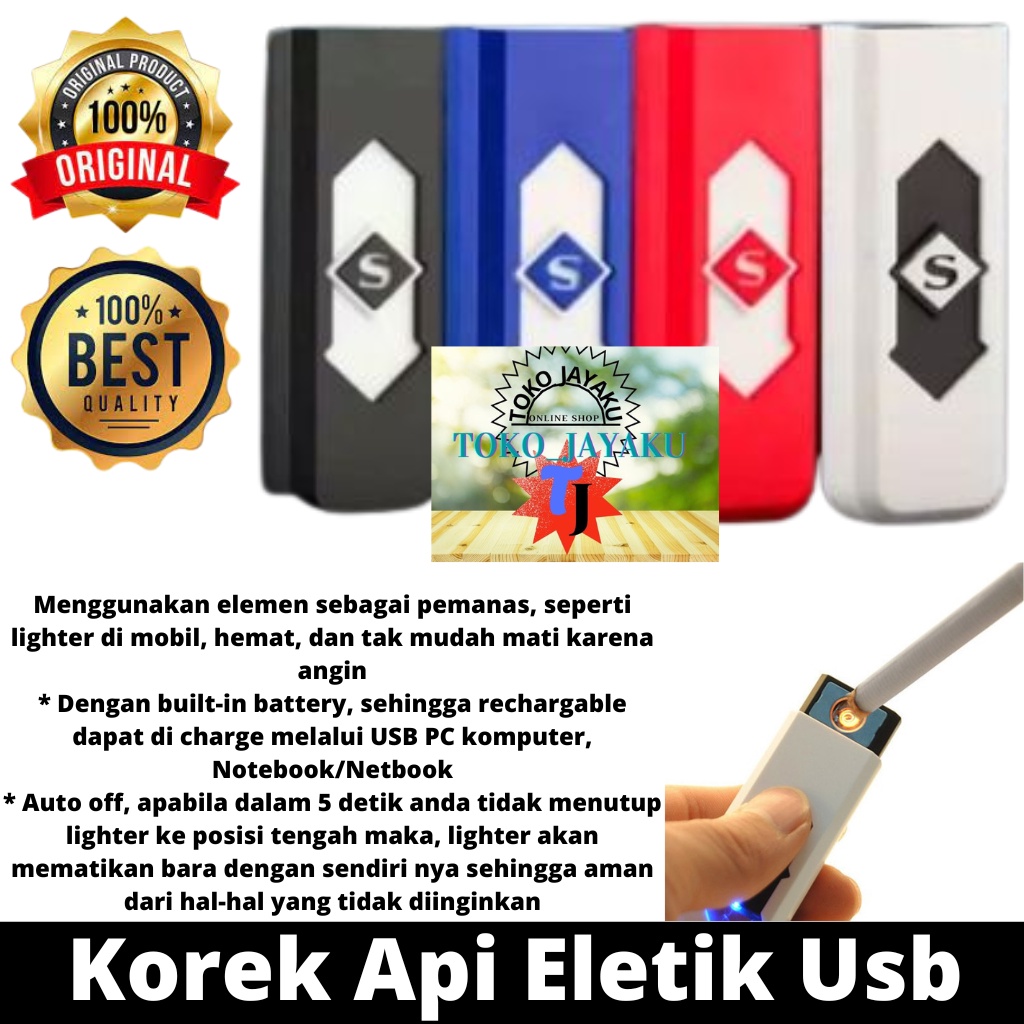 Jual TJ Korek Api Eletrik Rechargeable Usb FingerTrip Pematik Listrik ...