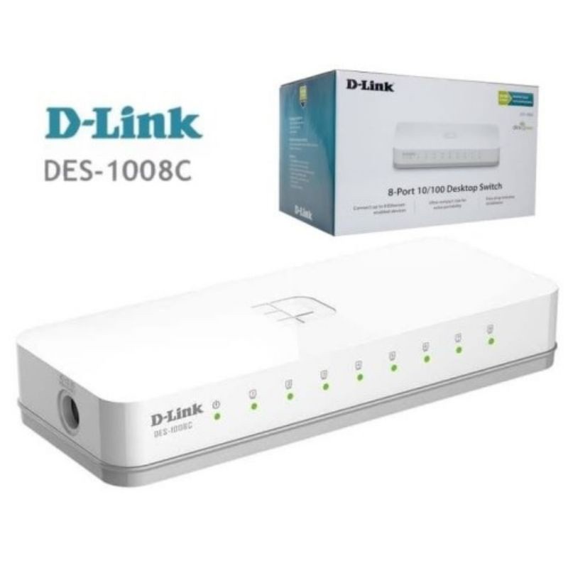 Jual D-LINK DES-1008C 8-Port 10/100 Mbps Unmanaged Switch | Shopee ...