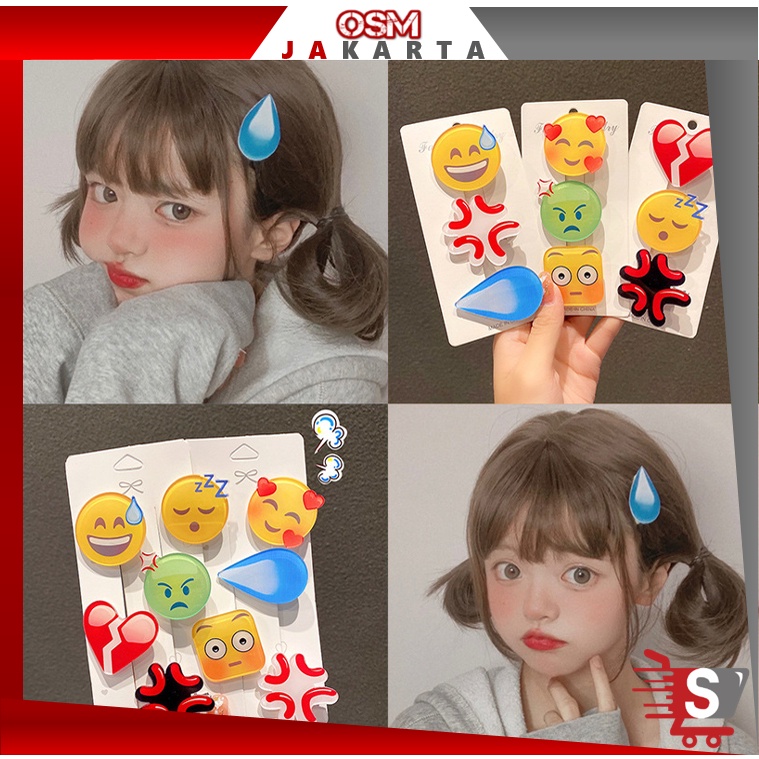 Jual OSM JKT F5535 Jepit Rambut Emoticon / Jepit Rambut Gaya Korea ...