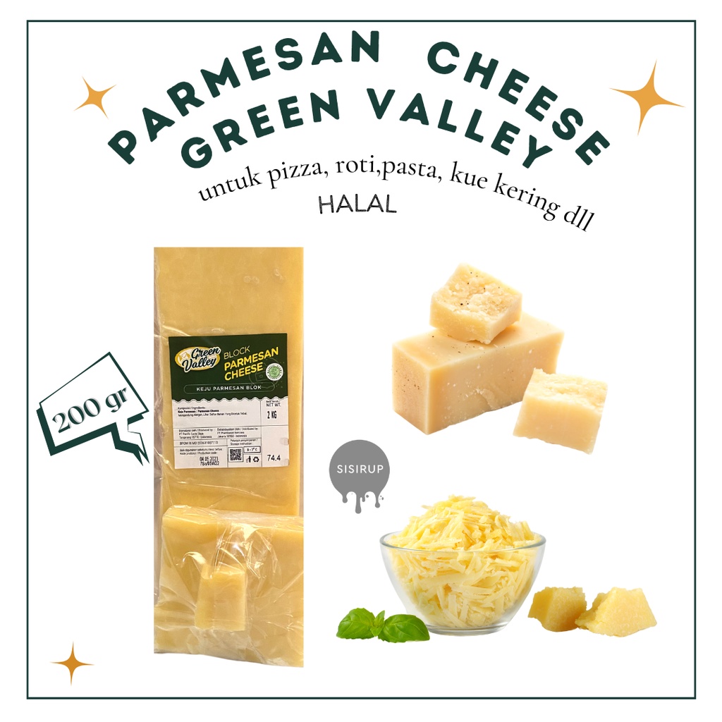 Jual Green Valley Parmesan Blok / Keju Parmesan Cheese / Keju Parmesan ...