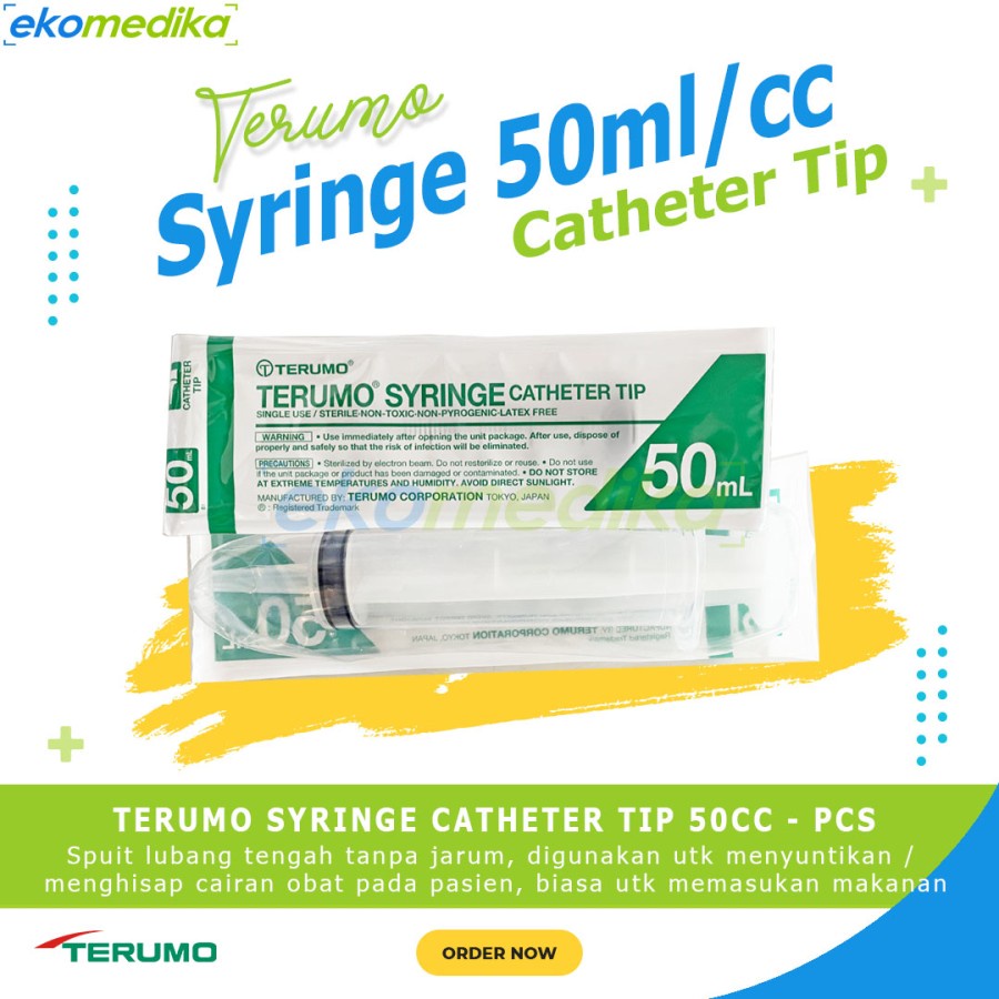 Jual Terumo Syringe 50cc 50ml / Catheter Tip 50cc Terumo isi 20 Pcs ...