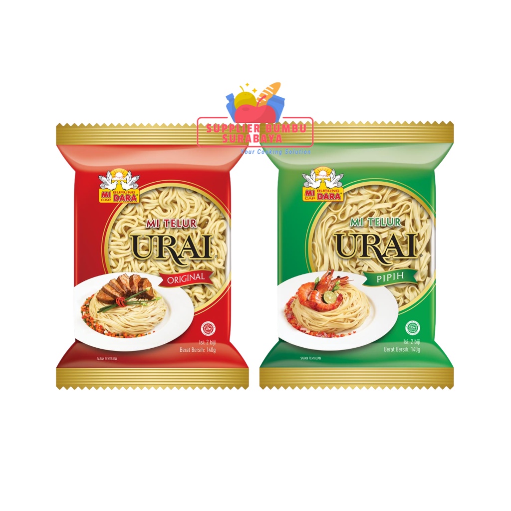 Jual Mi Urai Bulat Pipih Mie Telur Burung Dara 140g | Shopee Indonesia