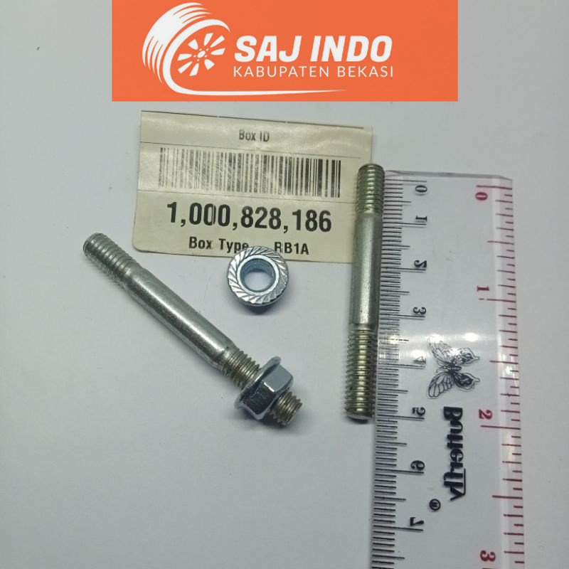 Jual BOLT DOBELE DRAFT 6MM BAUT TANEM M6 ORIGINAL BAUD 10 ATAS BAWAH ...