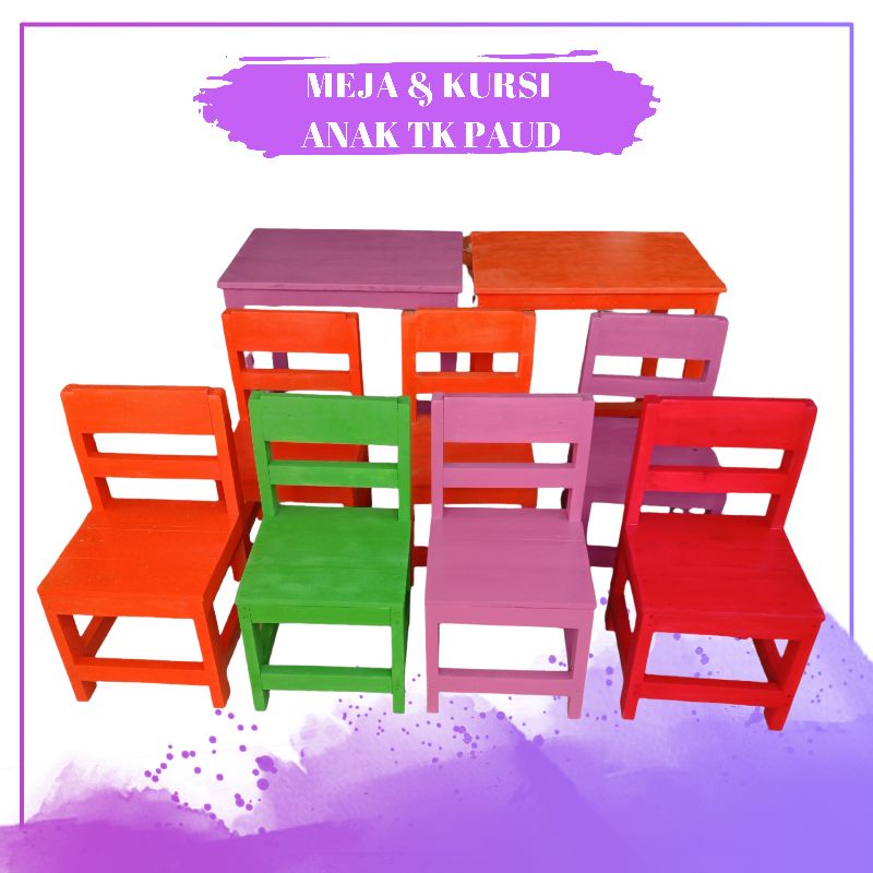 Jual Meja sekolah anak tk - meja sekolah kayu - meja sekolah paud ...