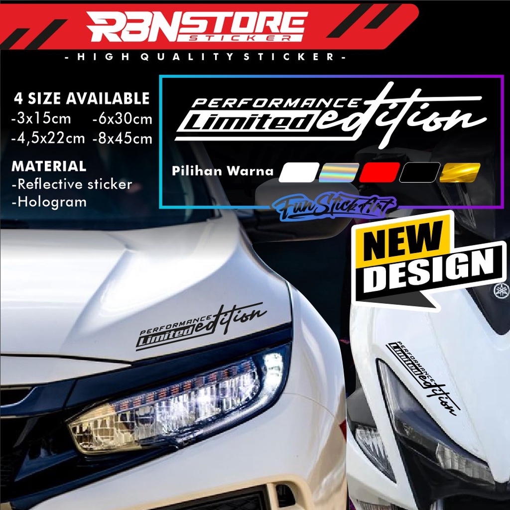Jual (NEW DESIGN) STIKER LIMITED EDITION UNTUK MOTOR DAN MOBIL CUTTING ...