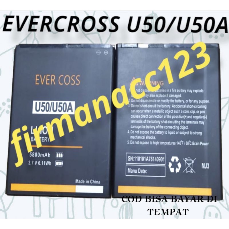 Jual BATERAI ORIGINAL EVERCROSS U50/U50A ORIGINAL BATREY KAPASITAS 5800MAH | Shopee Indonesia