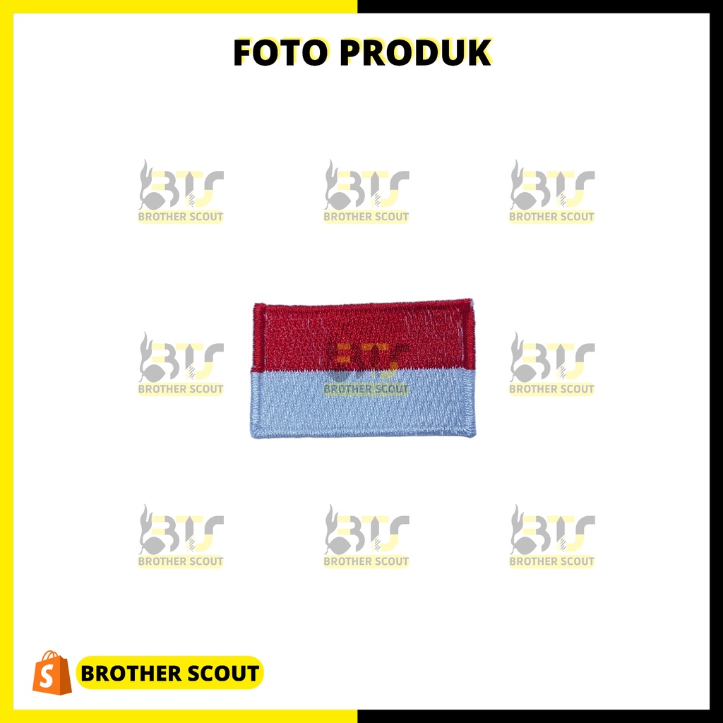 Jual bendera merah putih bordir / badge bendera indonesia bordir ...