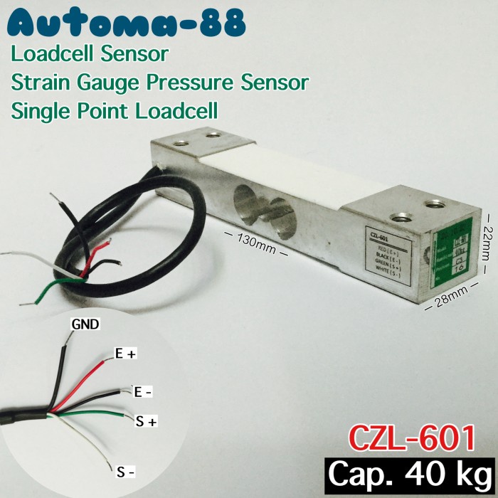 Jual Loadcell 40Kg 130Mm X 28Mm X 22Mm Load Cell Sensor Timbangan Cap ...