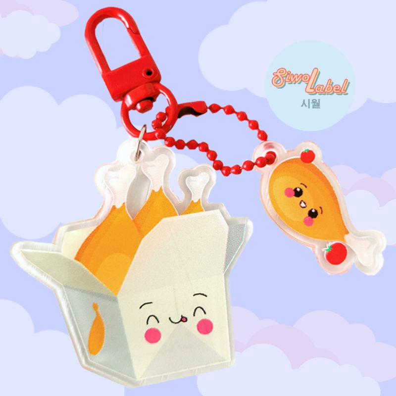 Jual Acrylic Keychain | Gantungan Kunci Akrilik Ayam Korea | Gantungan ...