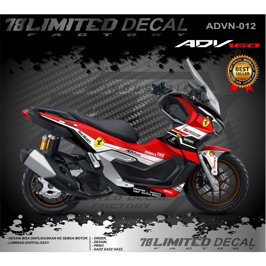 Jual Modifikasi Honda ADV 160 2022-Stiker Dekal ADV 160 Disain Motif ...