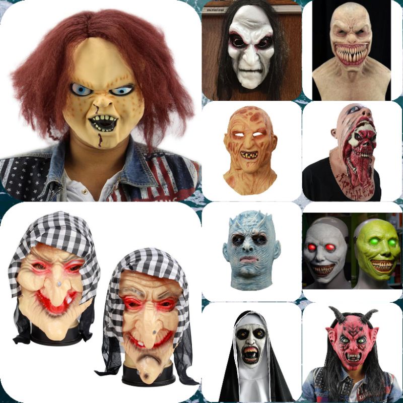 Jual topeng seram topeng prank topeng konten hallowen | Shopee Indonesia