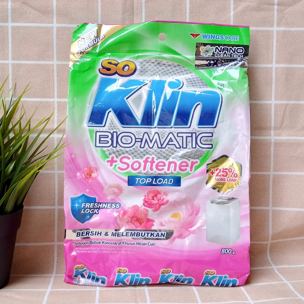 Jual So Klin Bio Matic 800GR (Mesin Cuci bukaan depan/atas, Top Load ...