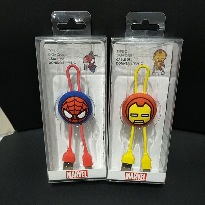 Jual Kabel Charger HP Smartphone Android Type C Spiderman dan Iron Man ...