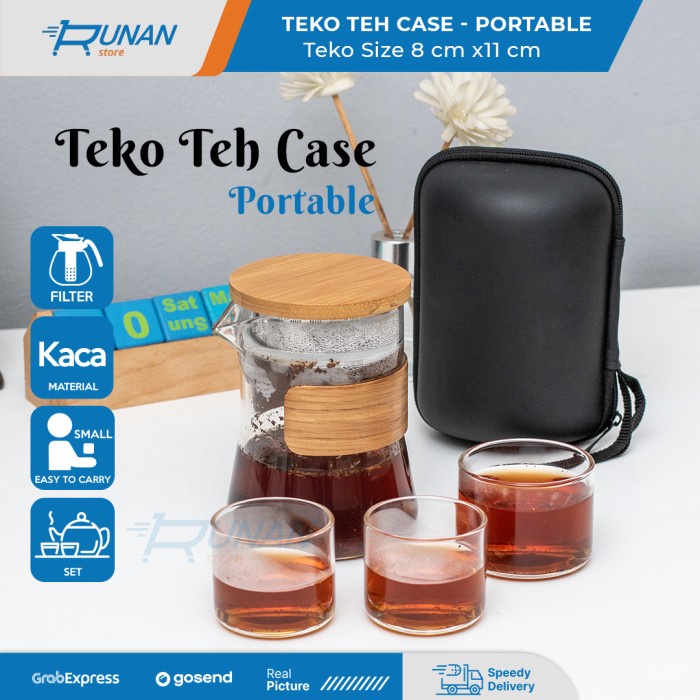 Jual Teko Teh Portabel Japanese Teapot Set - Gelas Teh Kaca Teko Set ...