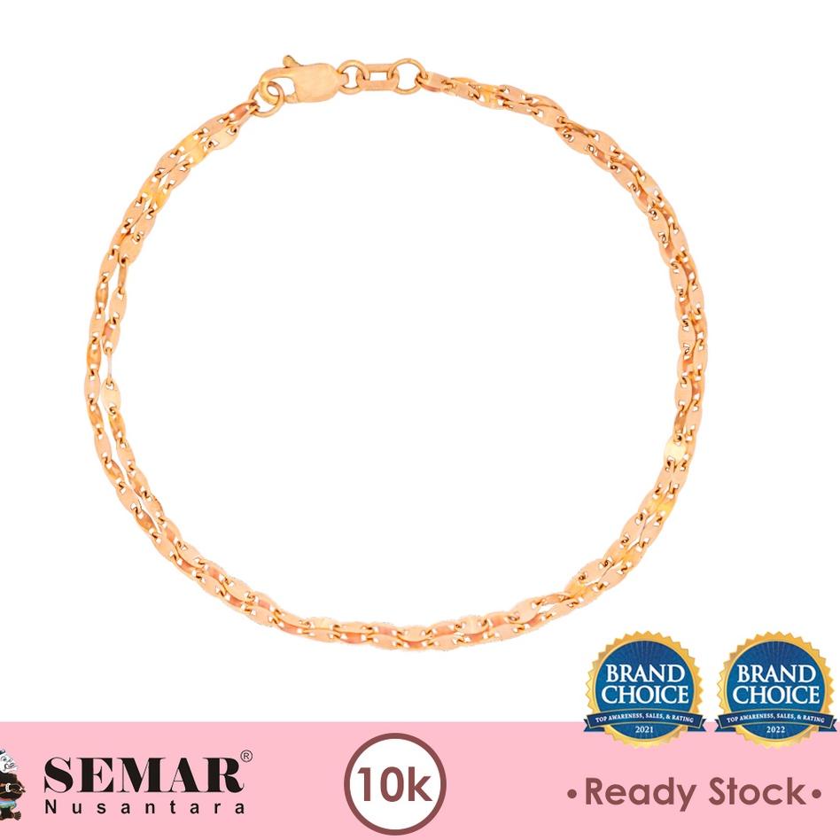 Jual PRV Gelang Emas Neo Flix Double Layer Polos Gold 10K Semar ...