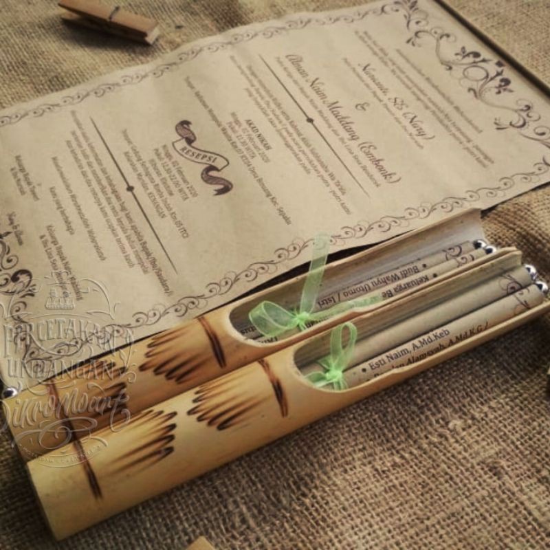 Jual undangan gulung bambu separo | Shopee Indonesia