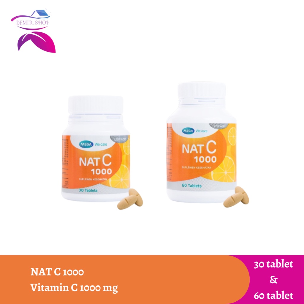 Jual Nat C 1000 mg Mega We Care / Vitamin C 1000 | Shopee Indonesia