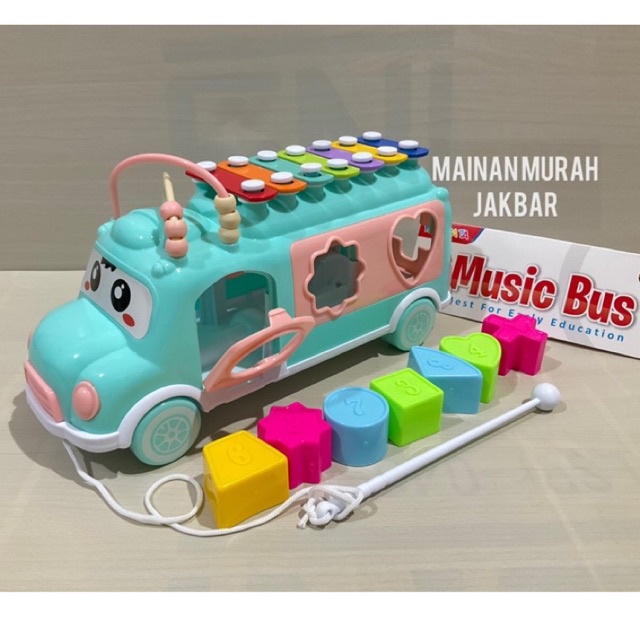 Jual MAINAN EDUKASI ANAK DAN BAYI TERBARU " MOBIL MUSIC BUS + XYLOPHONE ...