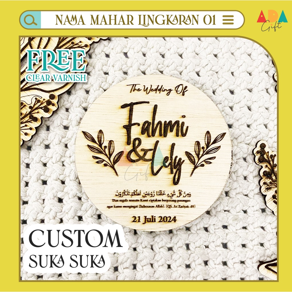 Jual kayu nama hiasan box mahar | scrabbook | kayu grafir nama bulat ... Jual kayu nama hiasan box mahar | scrabbook | kayu grafir nama bulat ...