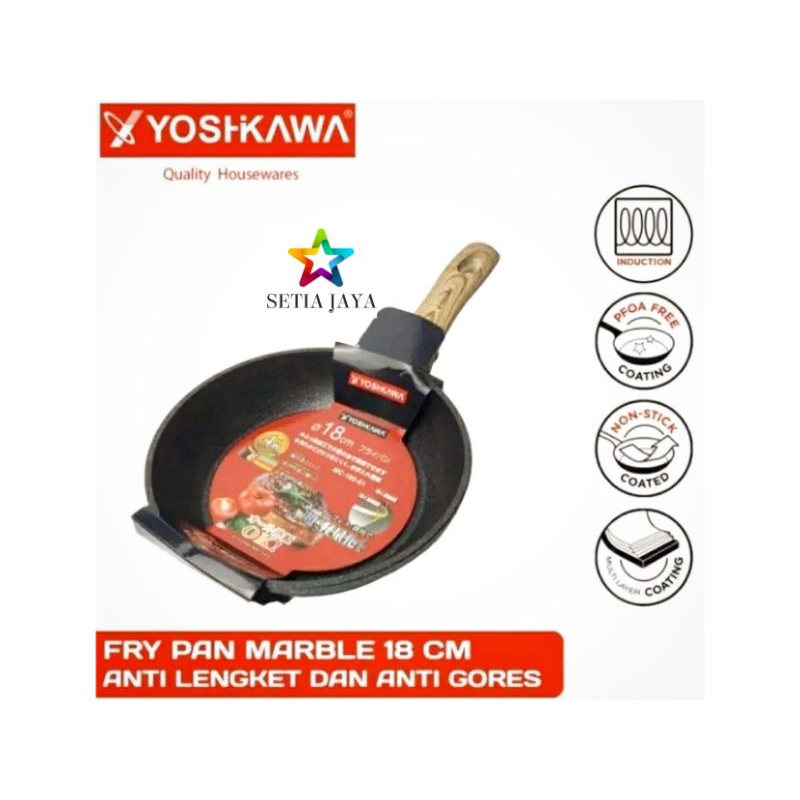 Jual TEFLON YOSHIKAWA MARBLE PAN 18/20/22/24 CM | Shopee Indonesia