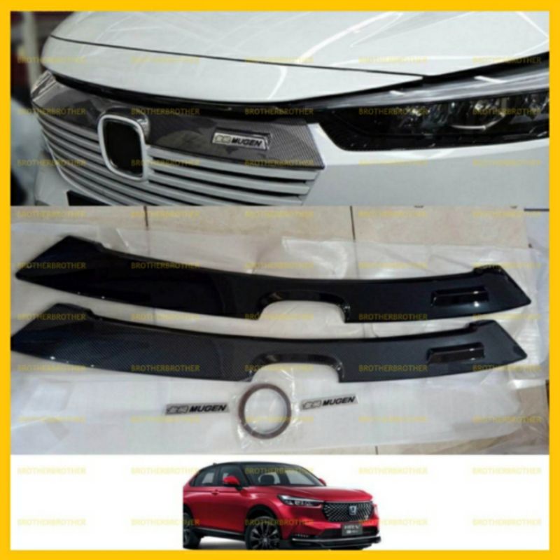 Jual List Grill Bumper Depan Honda Hrv 2022 2023 Mugen Hitam Carbon | Shopee Indonesia