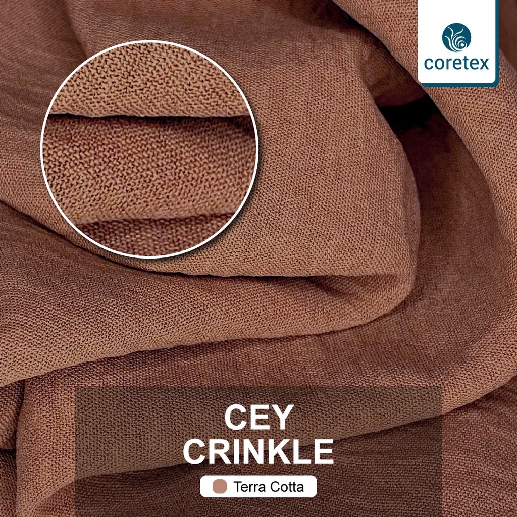 Jual Kain Crinkle Airflow By Maxima 0,5 Meter - Warna Terra Cotta ...