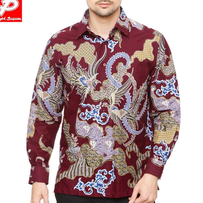 Jual Pojok Busana Alisan Kemeja Lengan Panjang Batik Pria Slim Fit ...