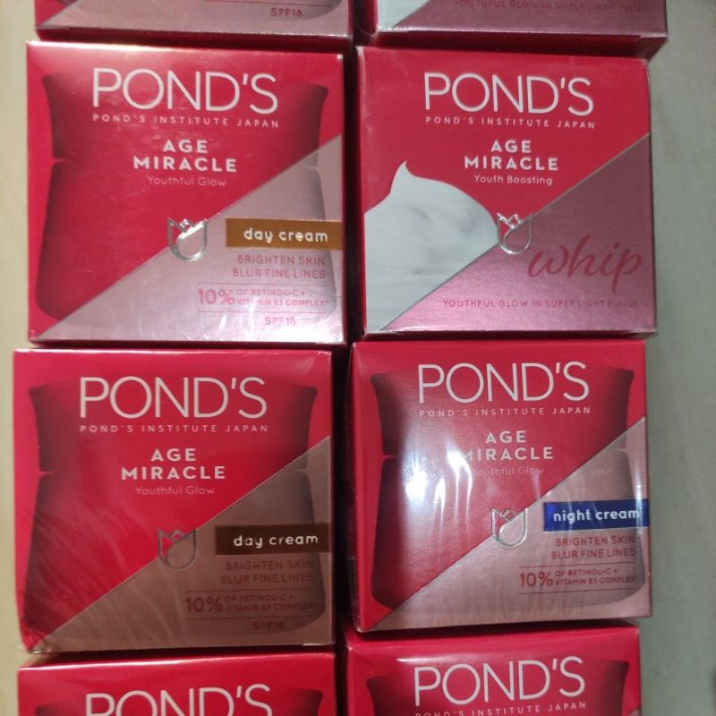 Jual Ponds age miracle day cream / night cream / whip cream 50 gram 20 ...