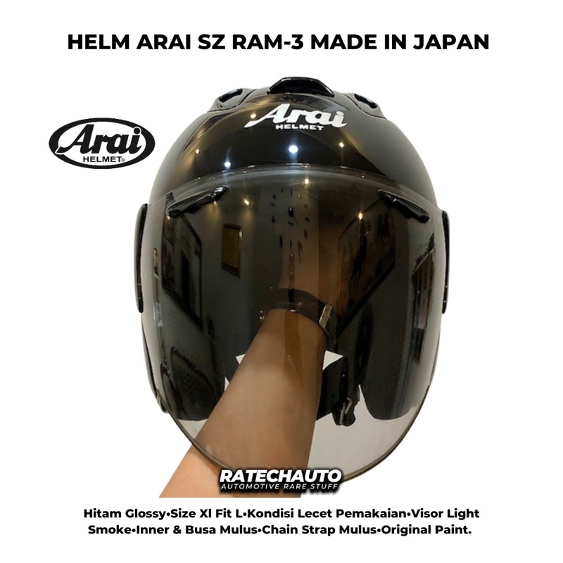 Jual HELM ARAI SZ RAM3 MADE IN JAPAN-HELM ARAI HALF FACE-ARAI HALF FACE ...