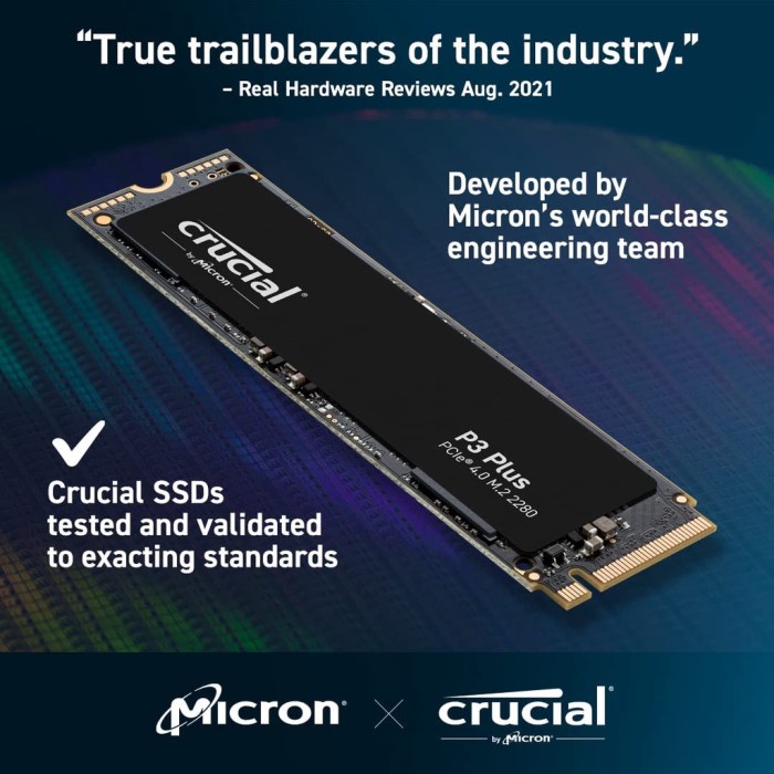 Jual SSD Micron Crucial SSD P3 Plus M.2 Pcie Nvme 2280 2TB - Gen4 SSD ...
