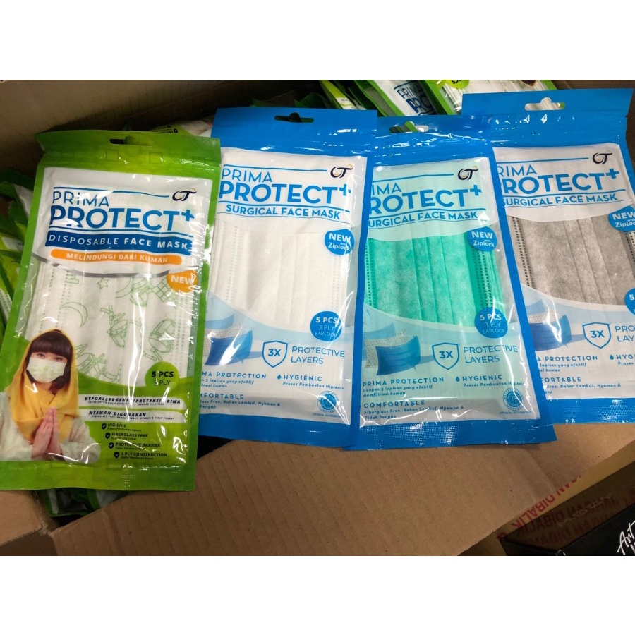 Jual Prima Protect+ Facemask Disposable 3Ply (Masker) | Shopee Indonesia