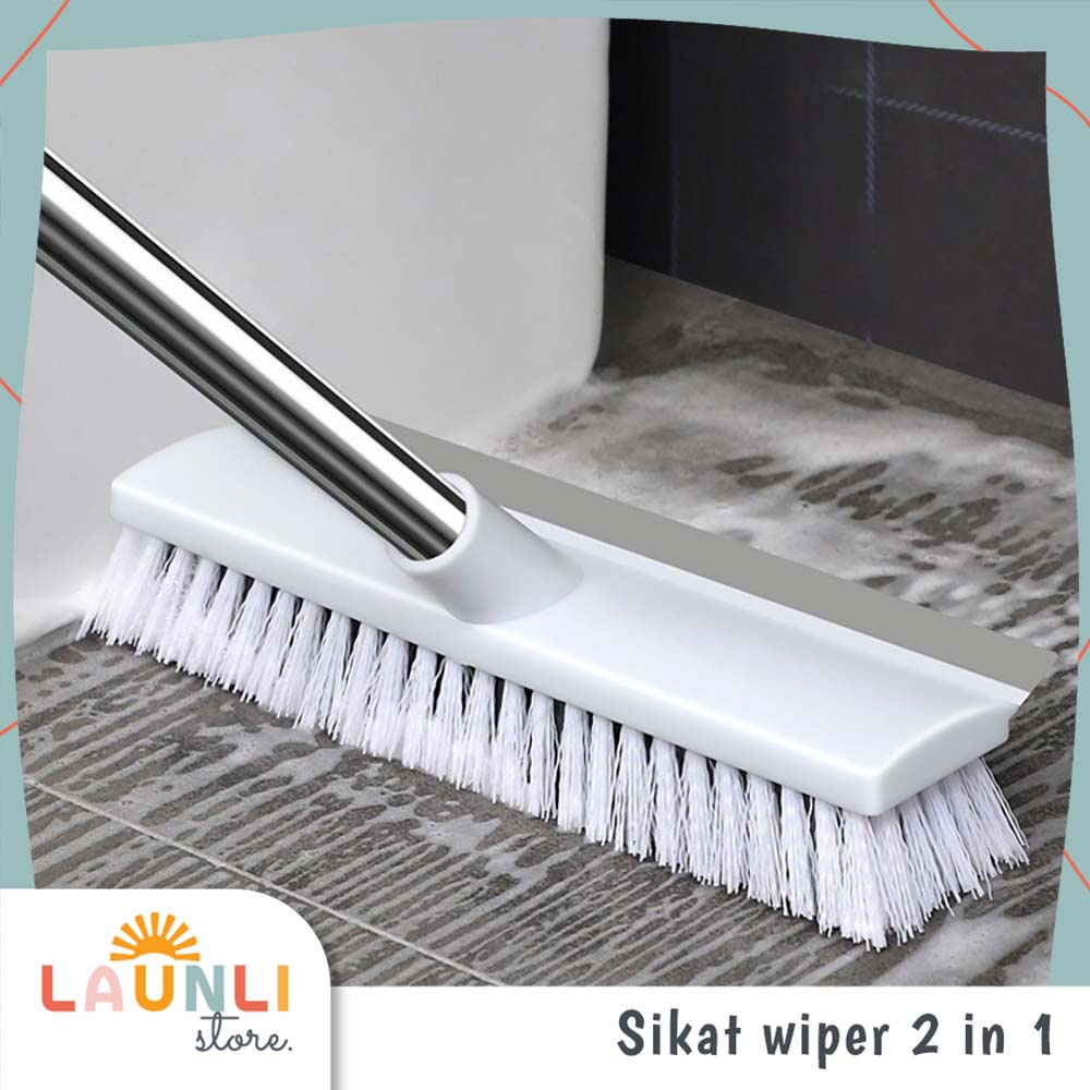 Jual Sikat Lantai Kamar Mandi Wiper Pembersih WC Dinding Gagang Panjang ...