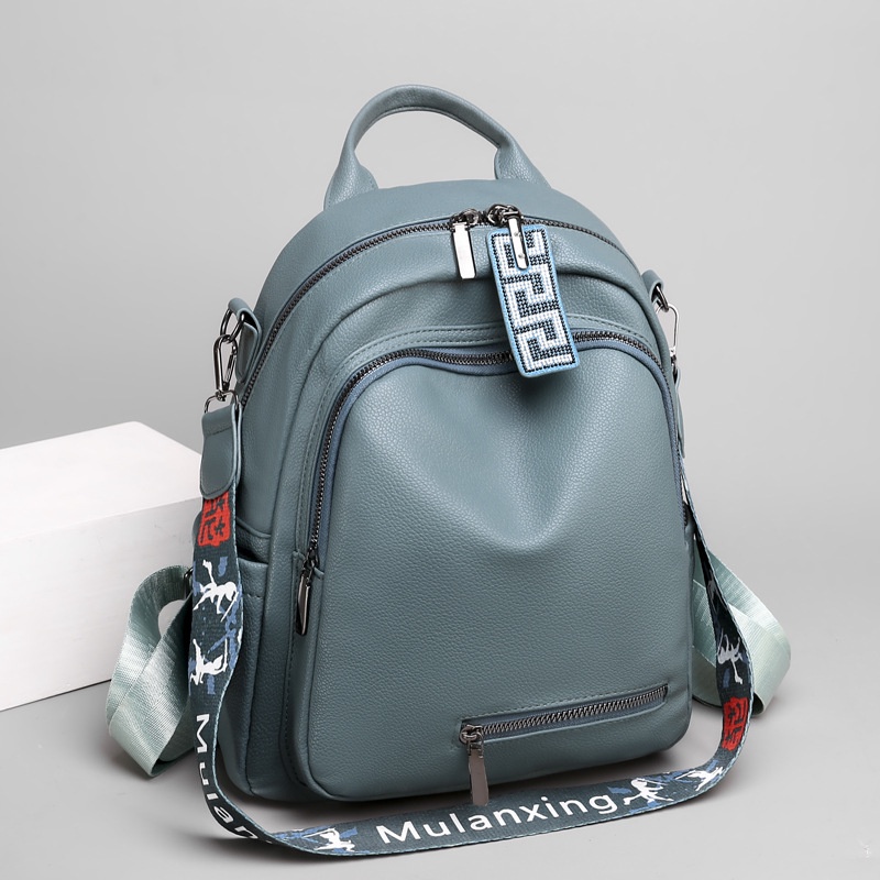 Jual TAS RANSEL WANITA KULIT TA664B2 BIRU SEFIDA BACKPACK CEWEK PREMIUM ...
