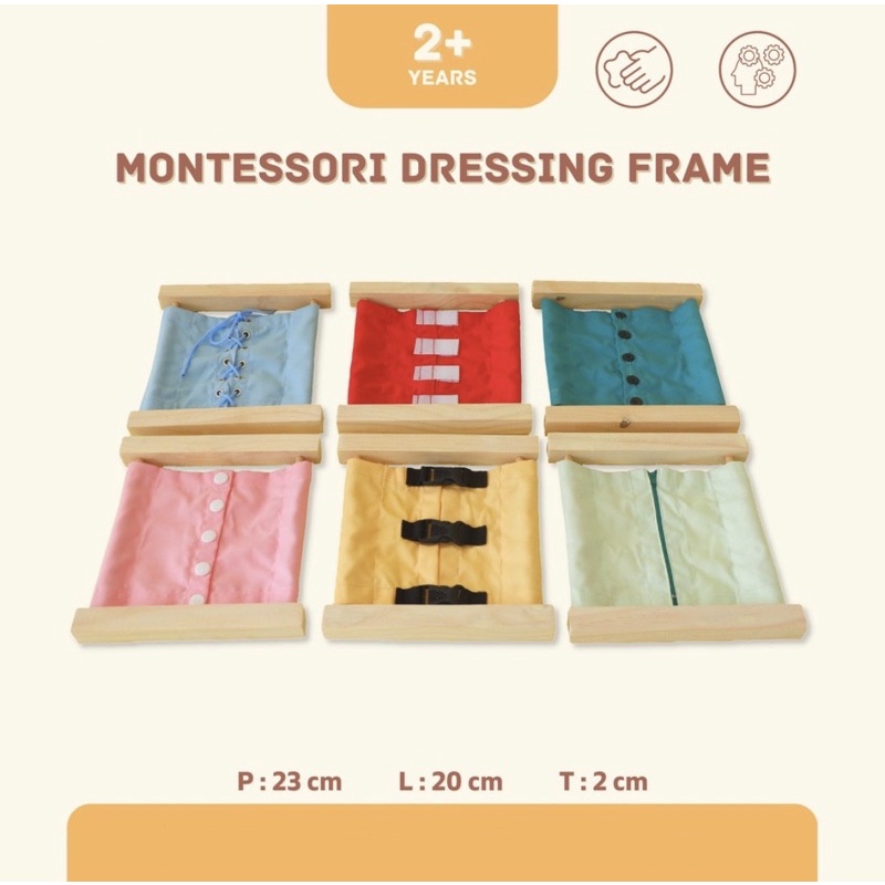 Jual LILOMILO Dressing Frame Montessori SATUAN/practical life skill ...