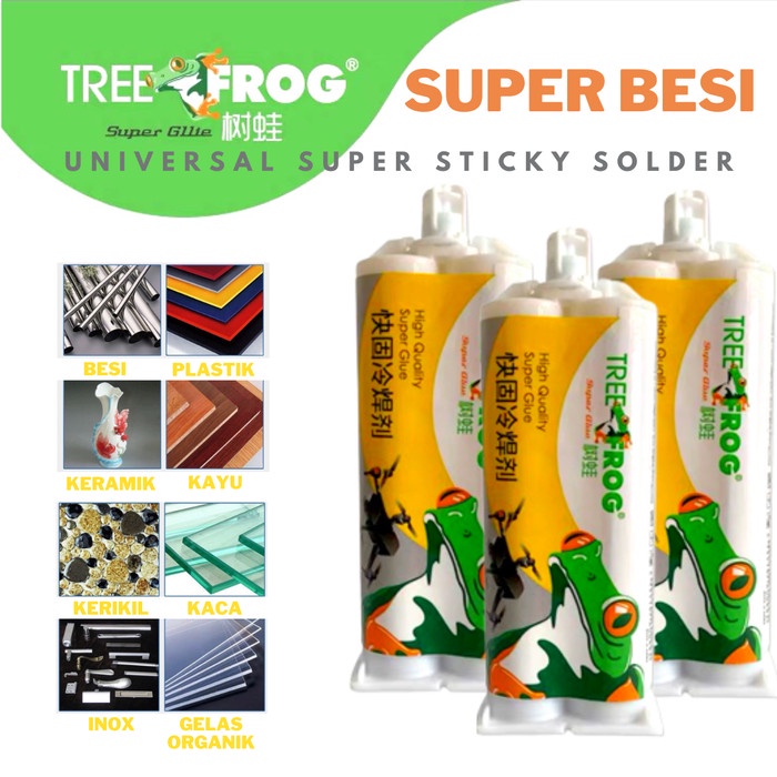 Jual Lem Tree Frog Lem Solder Kuat Penambal Besi Steel Metal Radiator ...