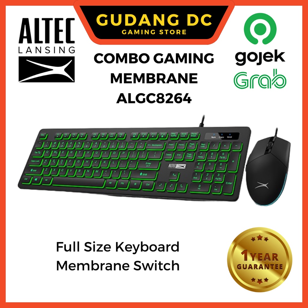 Jual Keyboard Mouse Combo Membrane Gaming Keyboard 6400DPI Gaming Mouse ...