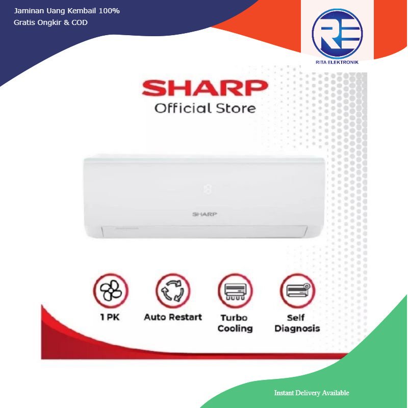 Jual AC Sharp 1 PK Low Watt AH 9 UCY Daya 750 Watt | Shopee Indonesia