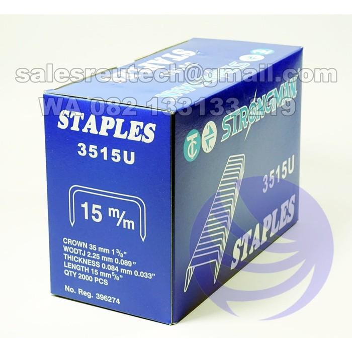 Jual Isi Staples Karton Strongman 3515 ( 1 karton = isi 12 box biru ...