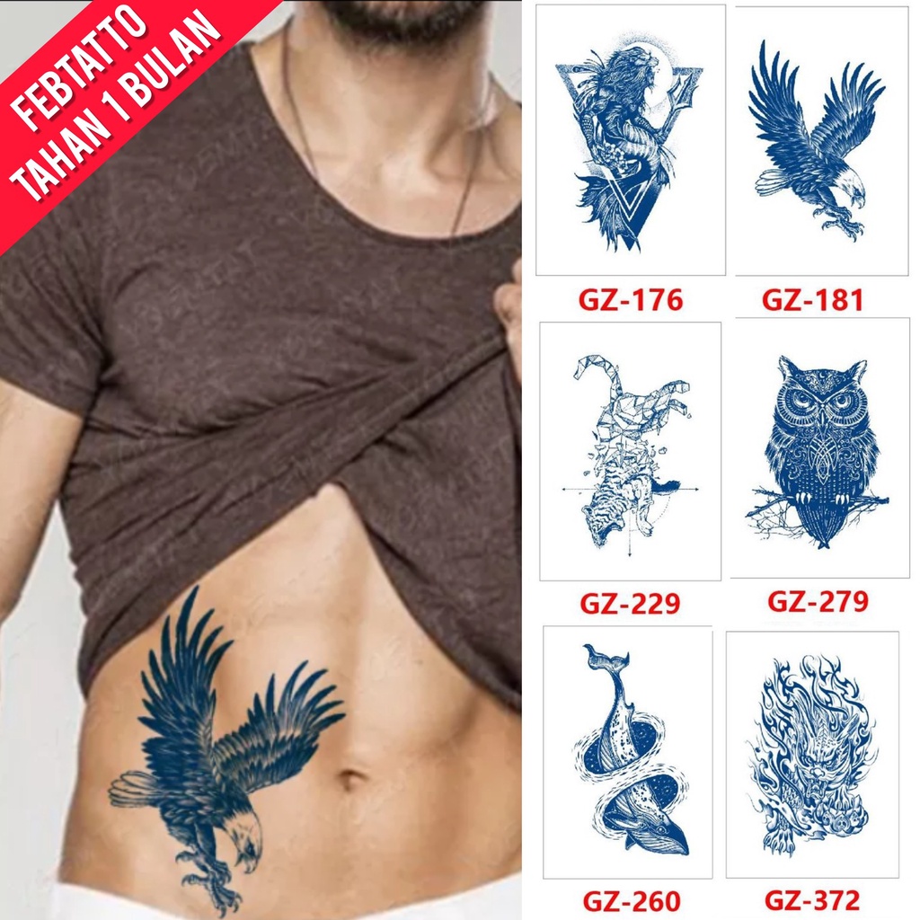 Jual FRUIT INK Tahan 1 Bulan Tato Temporer ukuran 18x11cm Stiker Tatto ...