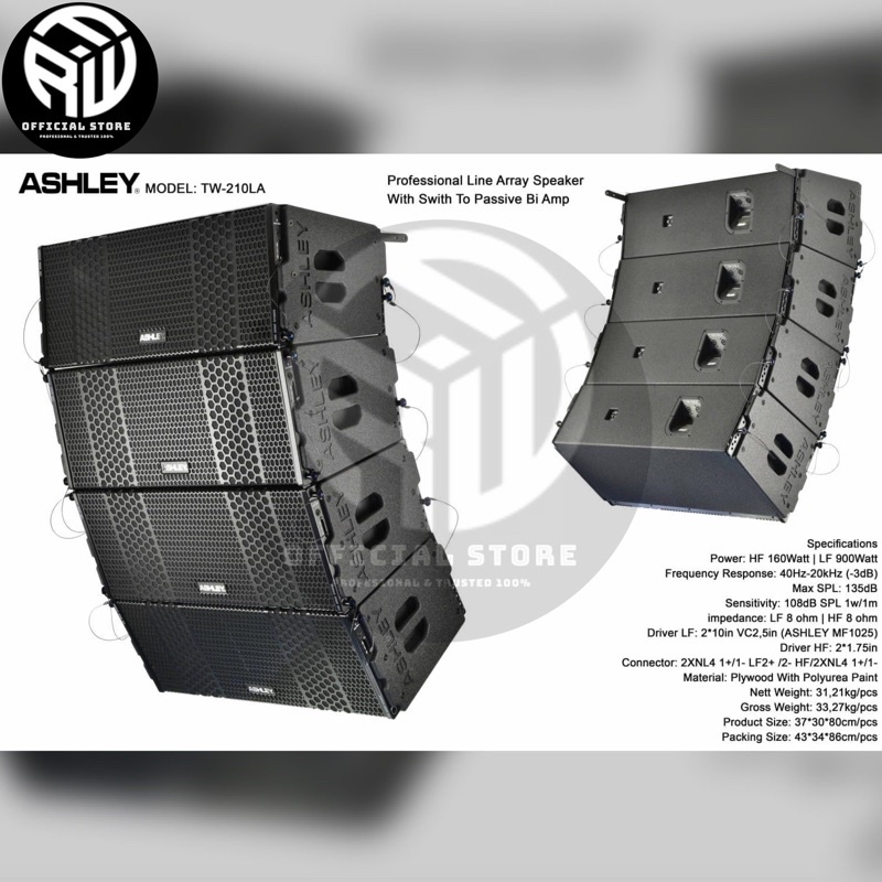 Jual SPEAKER LINE ARRAY ASHLEY TW 210 LA / TW210LA / TW-210L (ORIGINAL ...