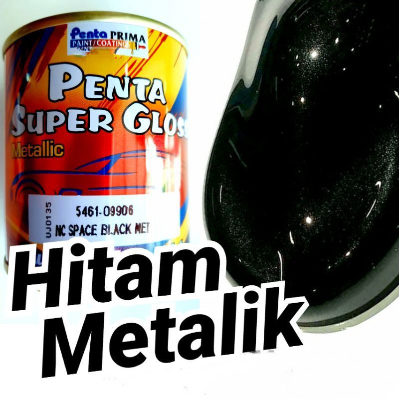 Jual Cat Hitam Metallik Penta Super Gloss Space Black Metallic Metalic ...
