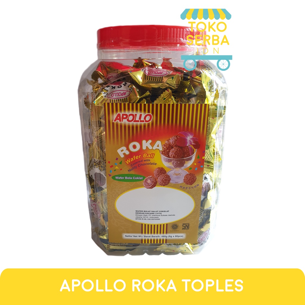 Jual APOLLO ROKA wafer ball coklat toples 480GR 80 pcs (bola cokelat ...