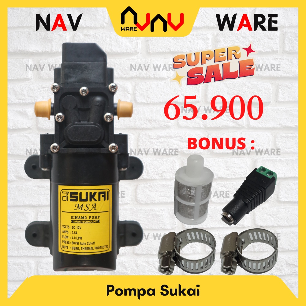 Jual Pompa Air Elektrik High Pressure DC 12V DP-537 / Sukai Pompa ...