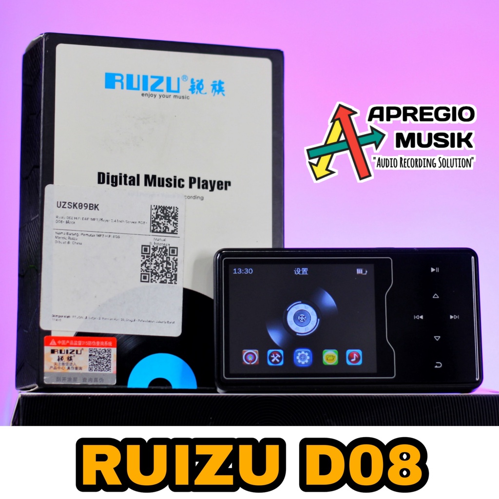 Jual Ruizu D08 D 08 HiFi DAP Digital Audio Player MP3 Player | Shopee ...