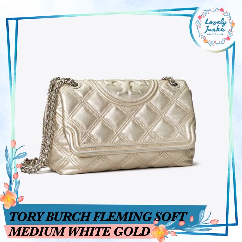 Jual TORY BURCH TB FLEMING SOFT CONVERTIBLE SHOULDER BAG (MEDIUM WHITE ...